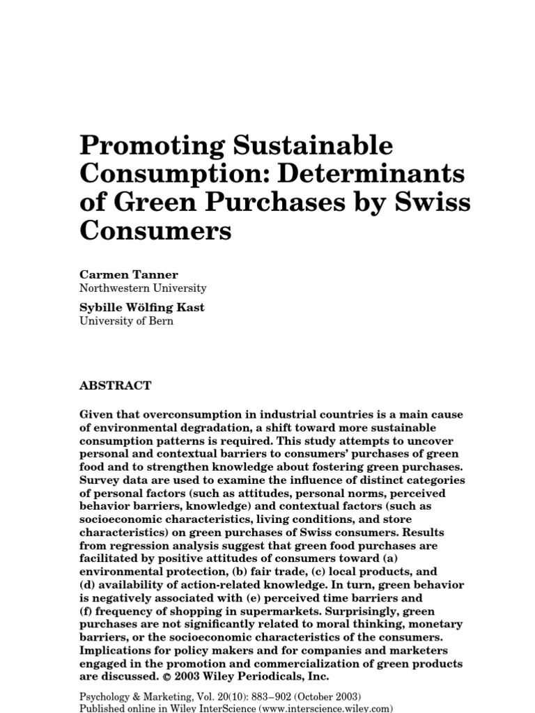 Promoting Sustainable Consumption | Download Free PDF | Sustainability ...