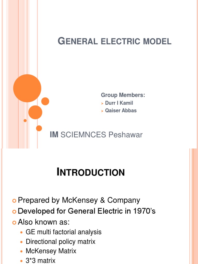 General Electric Model (GE Multi-Factorial Analysis) | PDF | Profit ...