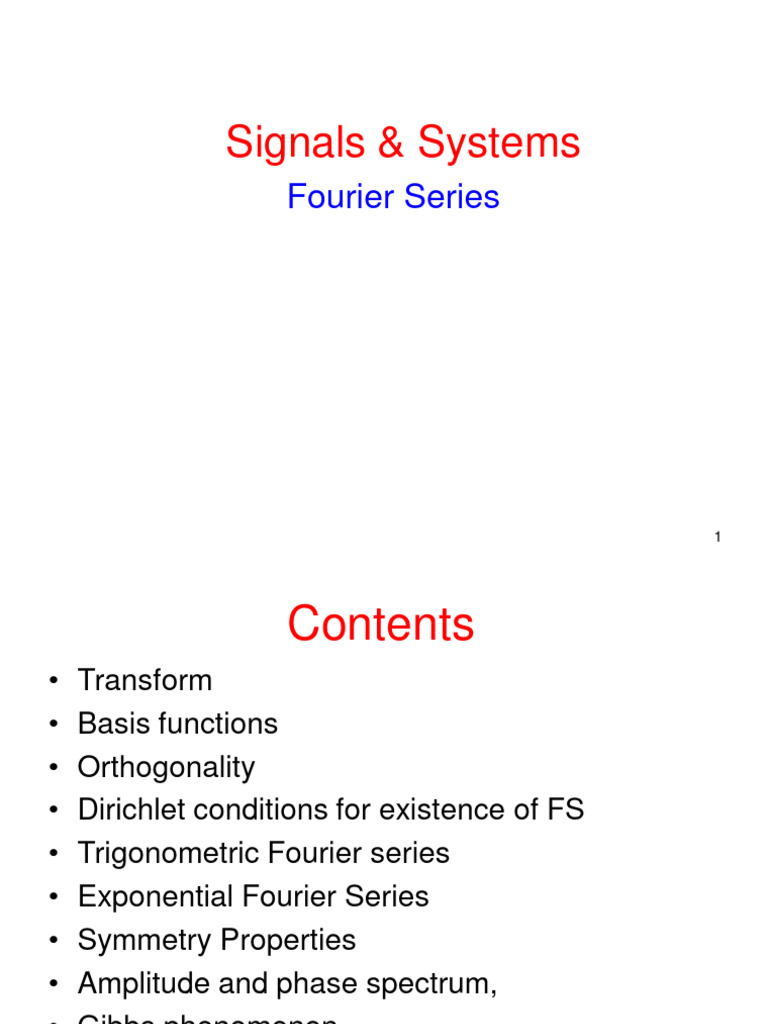 Unit 3 - Signals and Systems | PDF | Fourier Transform | Fourier Series