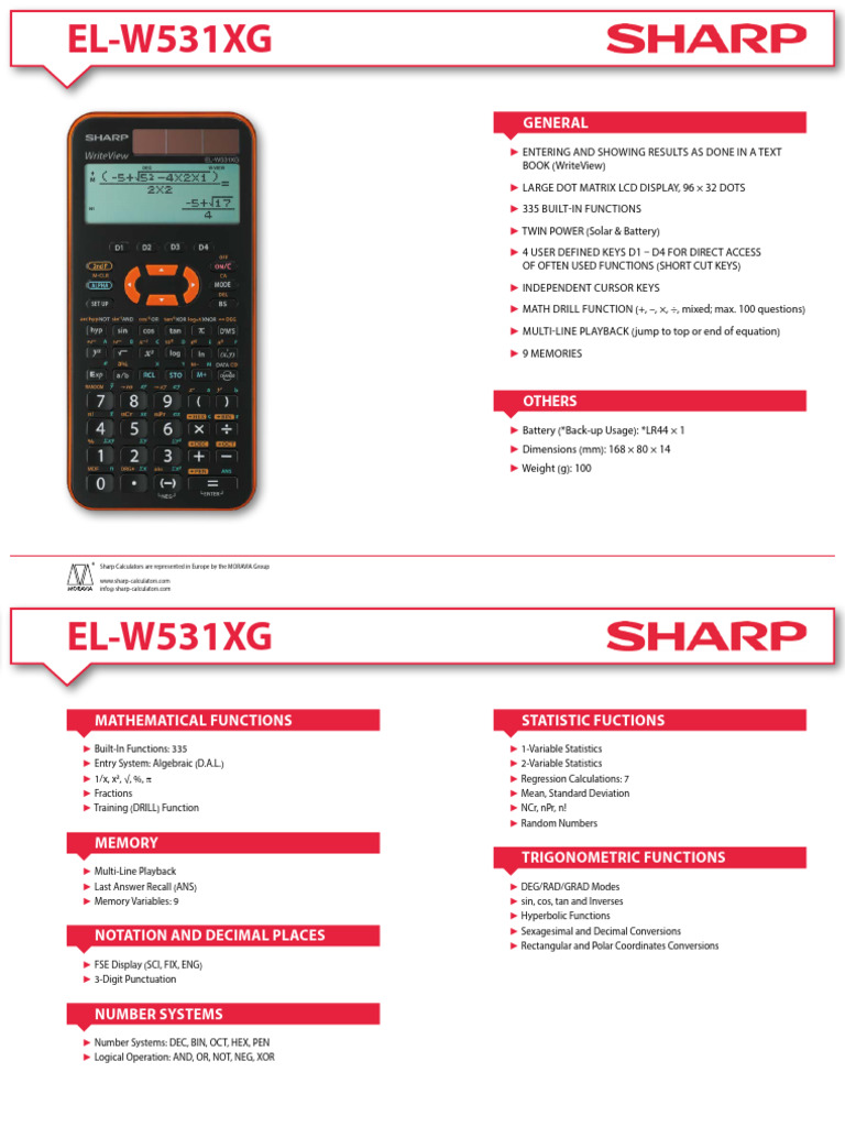 El w531xg | PDF | Function (Mathematics) | Calculator