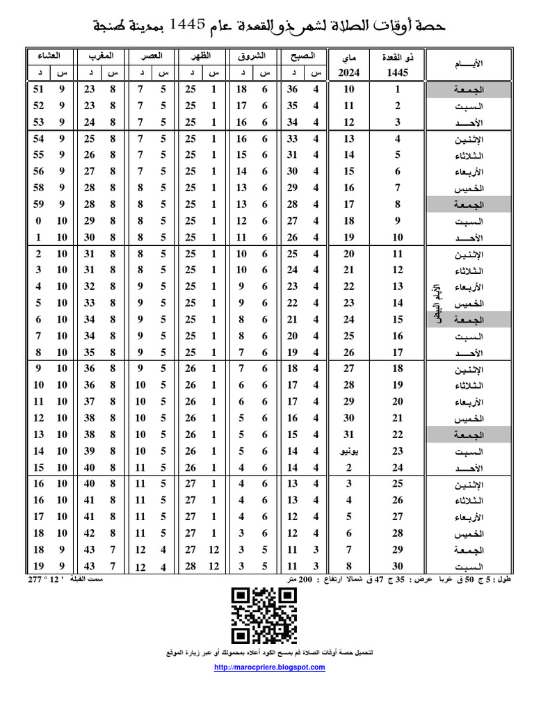 Tanger Doul9i3da 1445 | PDF
