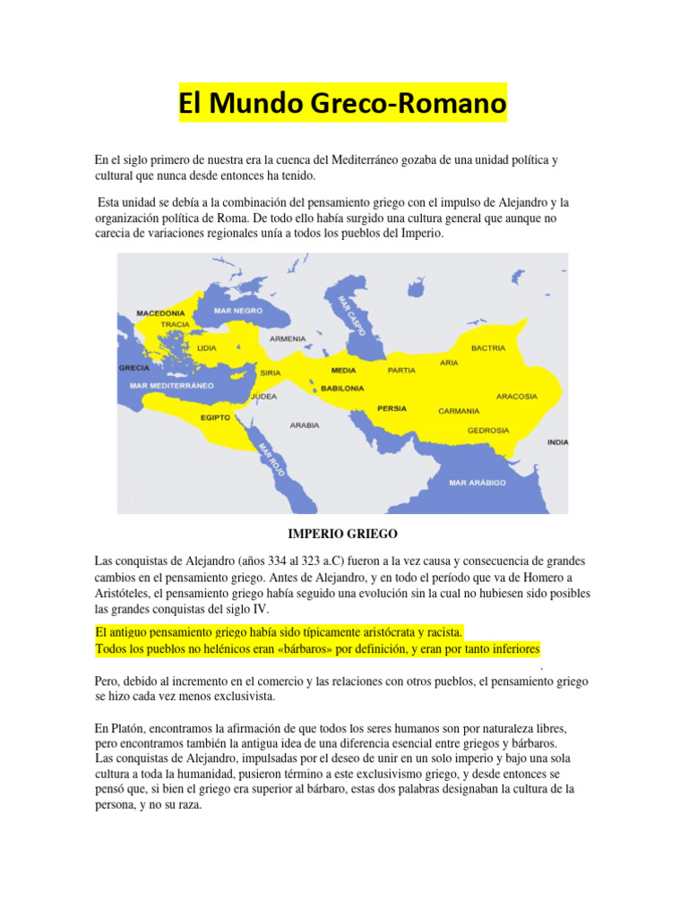 El mundo Greco Romano | PDF | Platón | Estoicismo