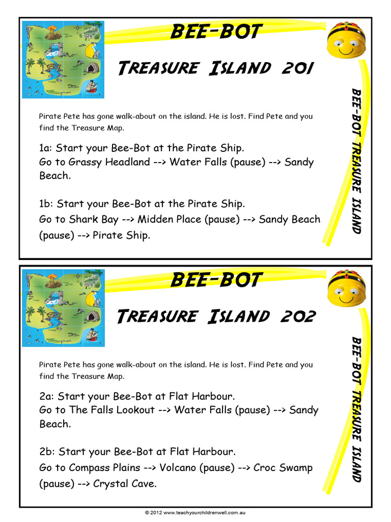 Bee-Bot - YELLOW TREASURE ISLAND | PDF | Treasure Island | Piracy