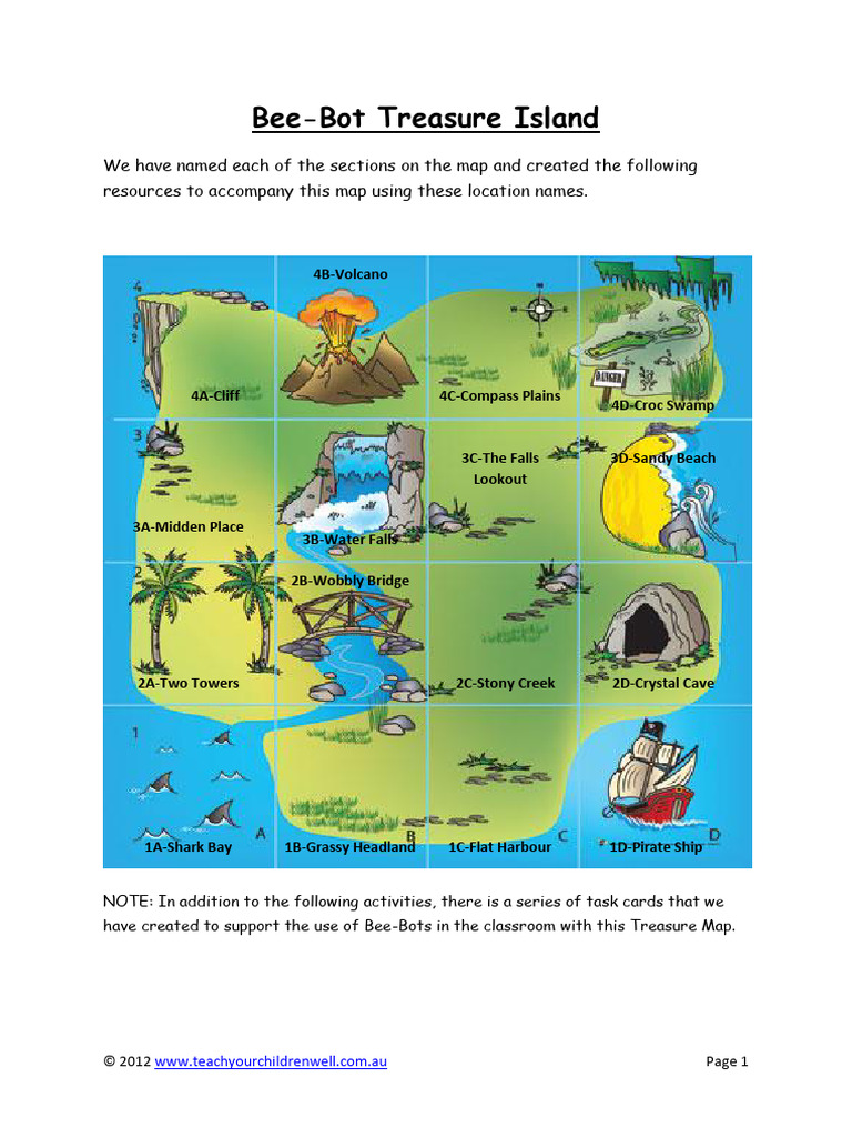 Bee-Bot Treasure Island Activities | PDF | Treasure Island