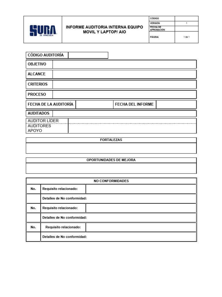 Informe Auditoria Interna | PDF