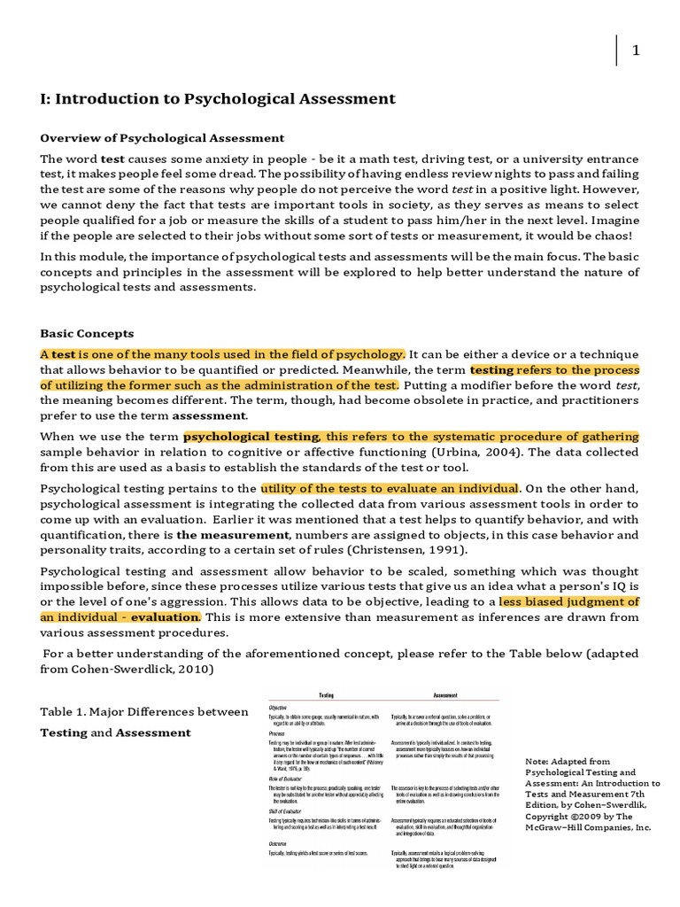 Psych Assessment | PDF | Psychology | Psychological Testing
