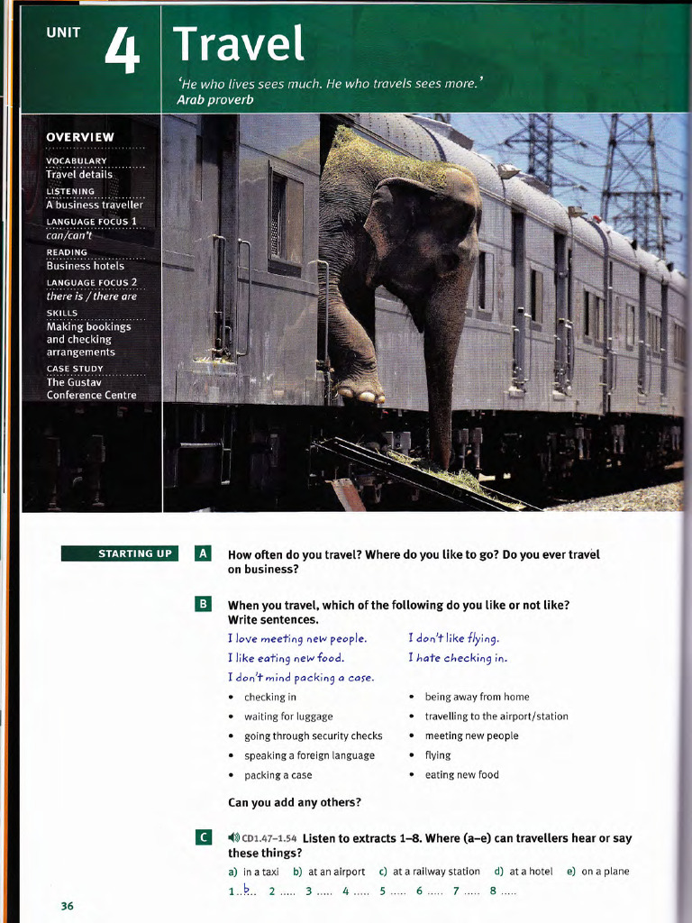 Market - Leader - 3ed - Elementary - UNIT 4 TRAVEL-1 | PDF