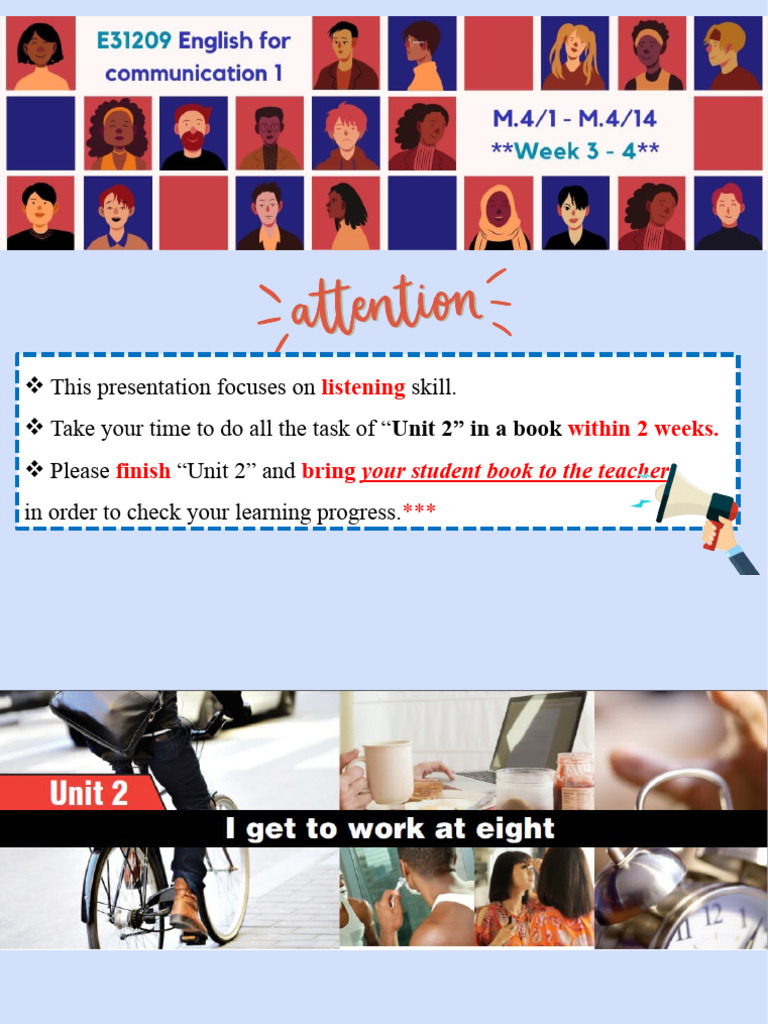 Unit 2 I Get To Work at Eight Update | PDF