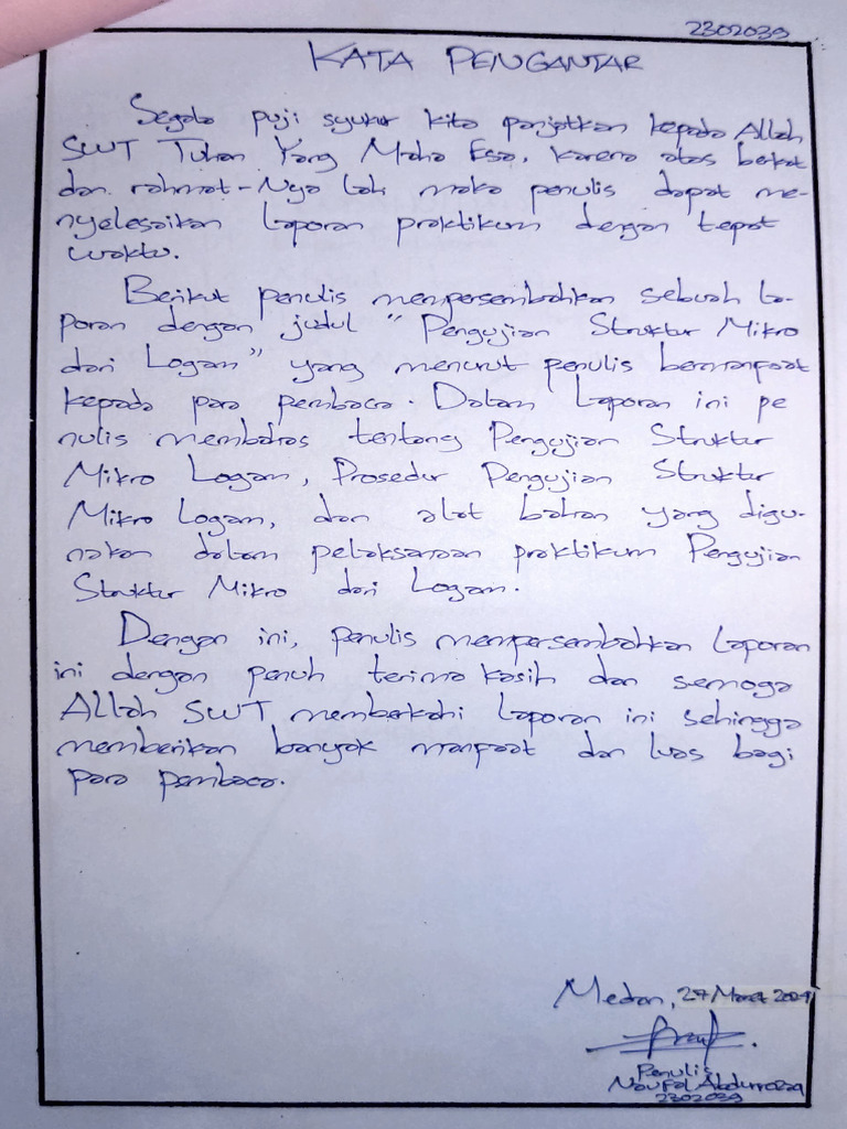 Laporan MT - Mikro Struktur Logam - Naufal Abdurrozaq 2302039 | PDF