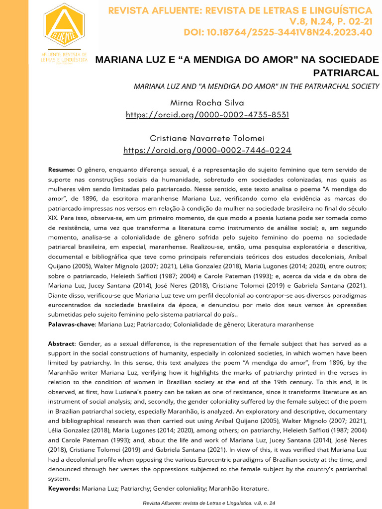 Artigo 20 - Merged | PDF | Amor | Sociologia