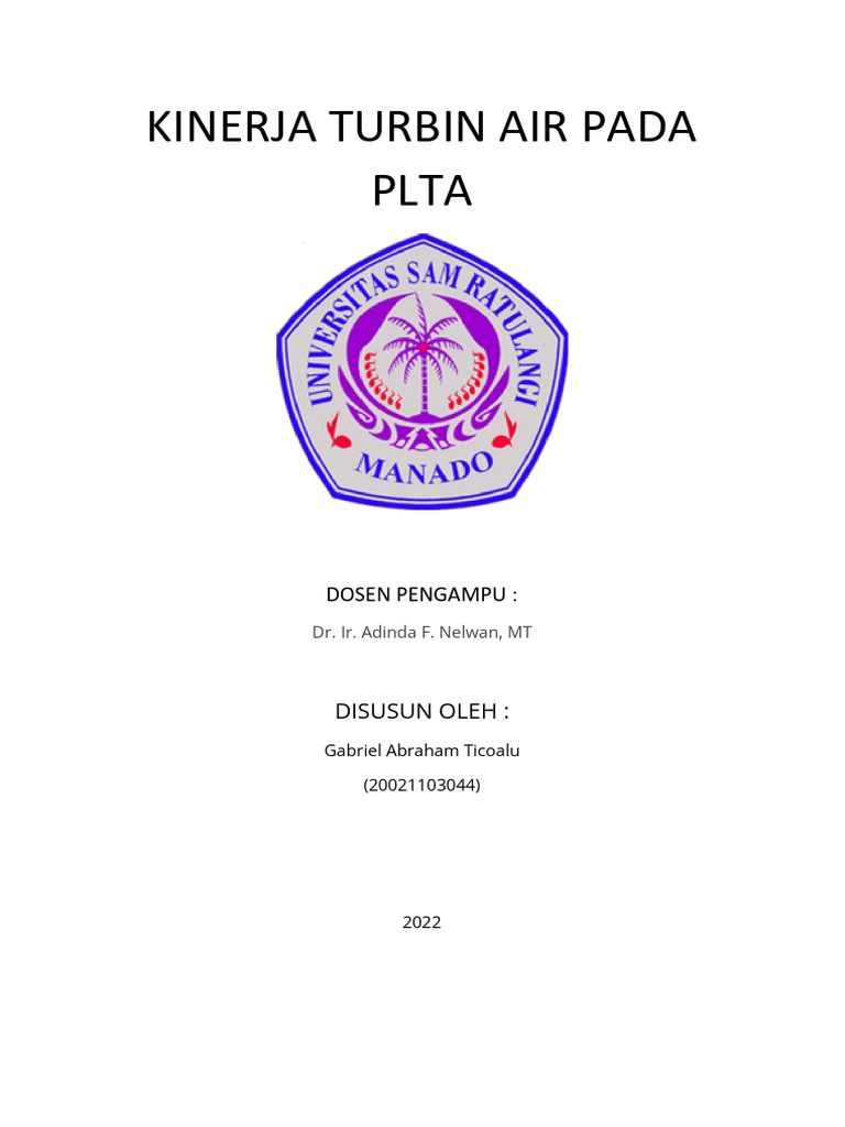 Kinerja Turbin Air Pada Plta Gabriel Ticoalu 20... 044 | PDF | Teknologi & Rekayasa