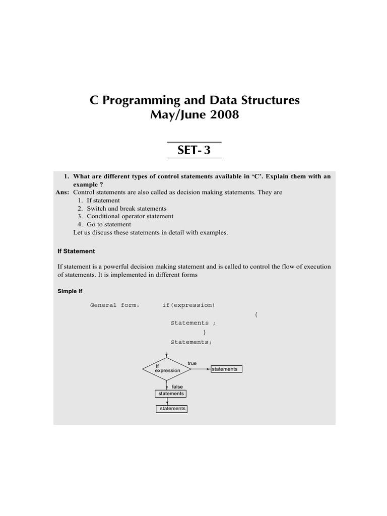 C Programming Conditional Statements Guide | PDF | Computer Science ...