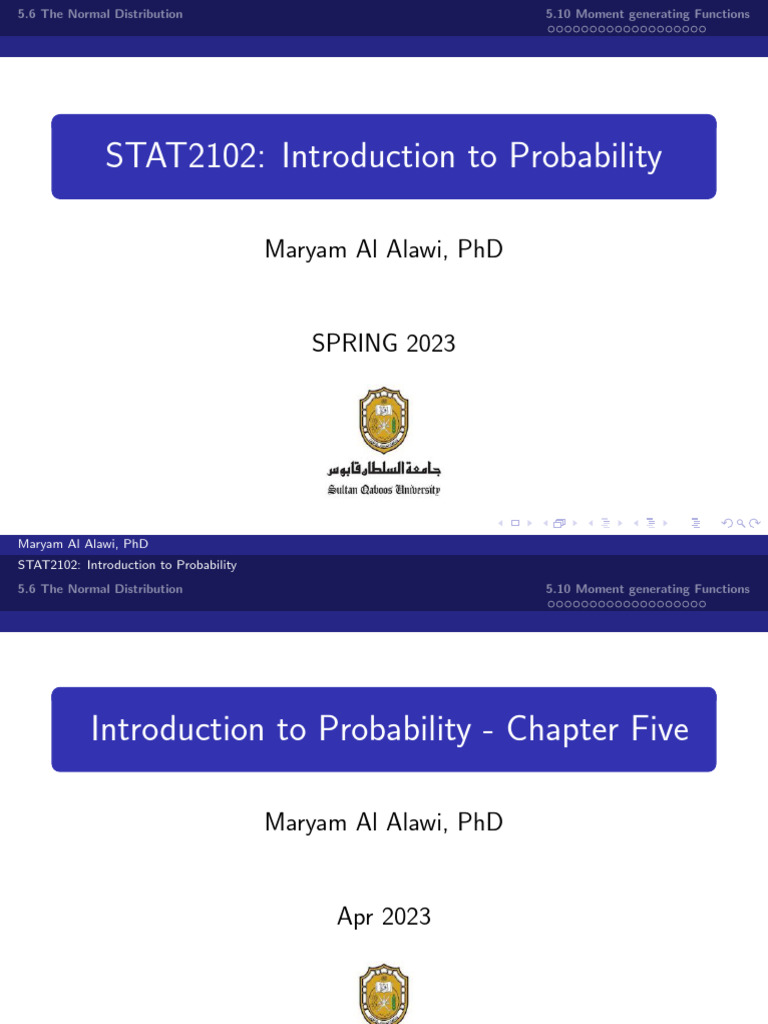 Chapter5 (6 10) | PDF | Probability Distribution | Normal Distribution