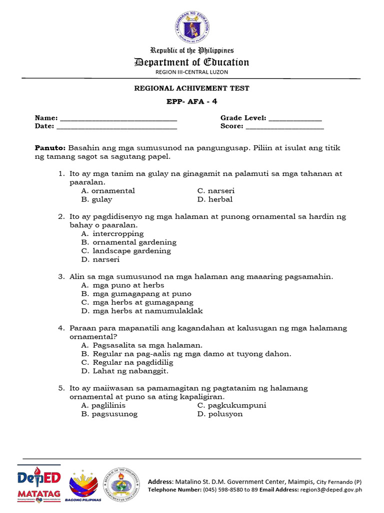 RAT_AT_TLE_AFA_Grade 4 pdf | PDF