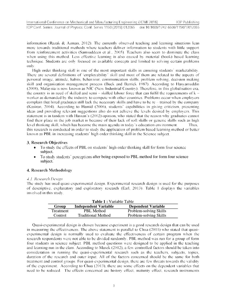 Subject. After Being Exposed To PBL Method For Form Four Science Subject | PDF | Science ...