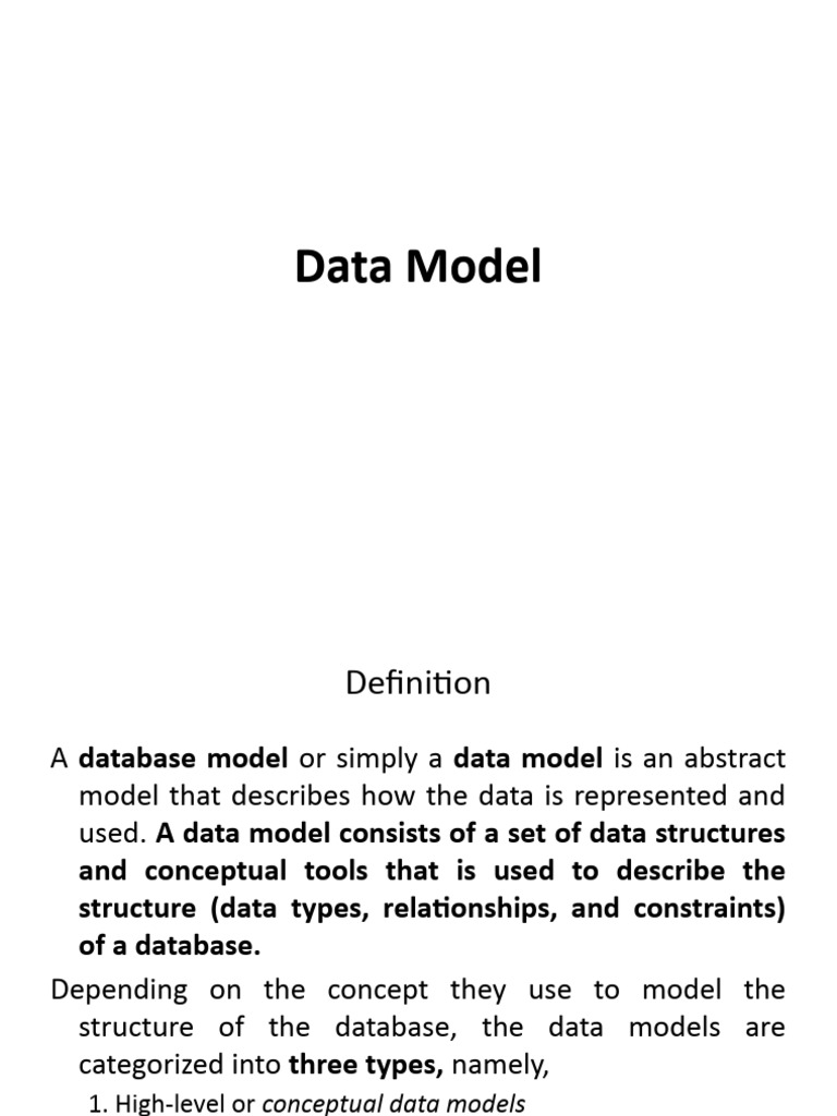 Data Model | PDF | Relational Database | Databases