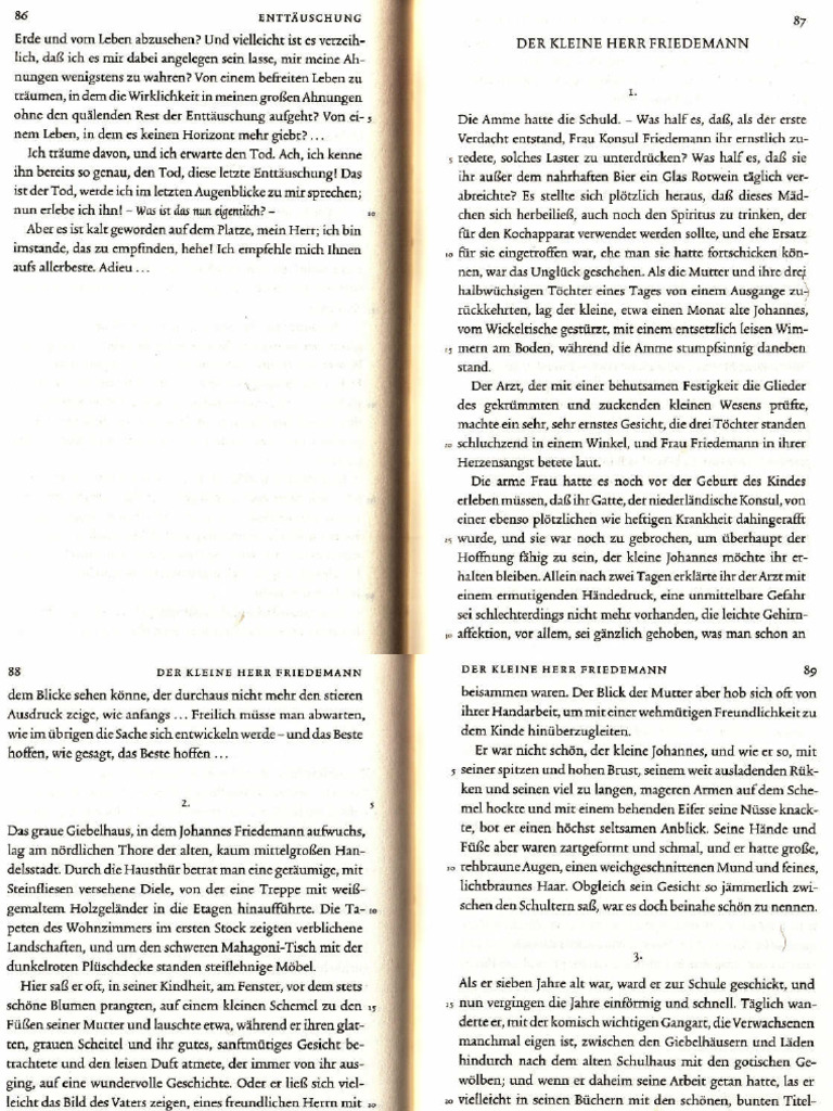 Mann-Der kleine Herr Friedemann (1903) | PDF