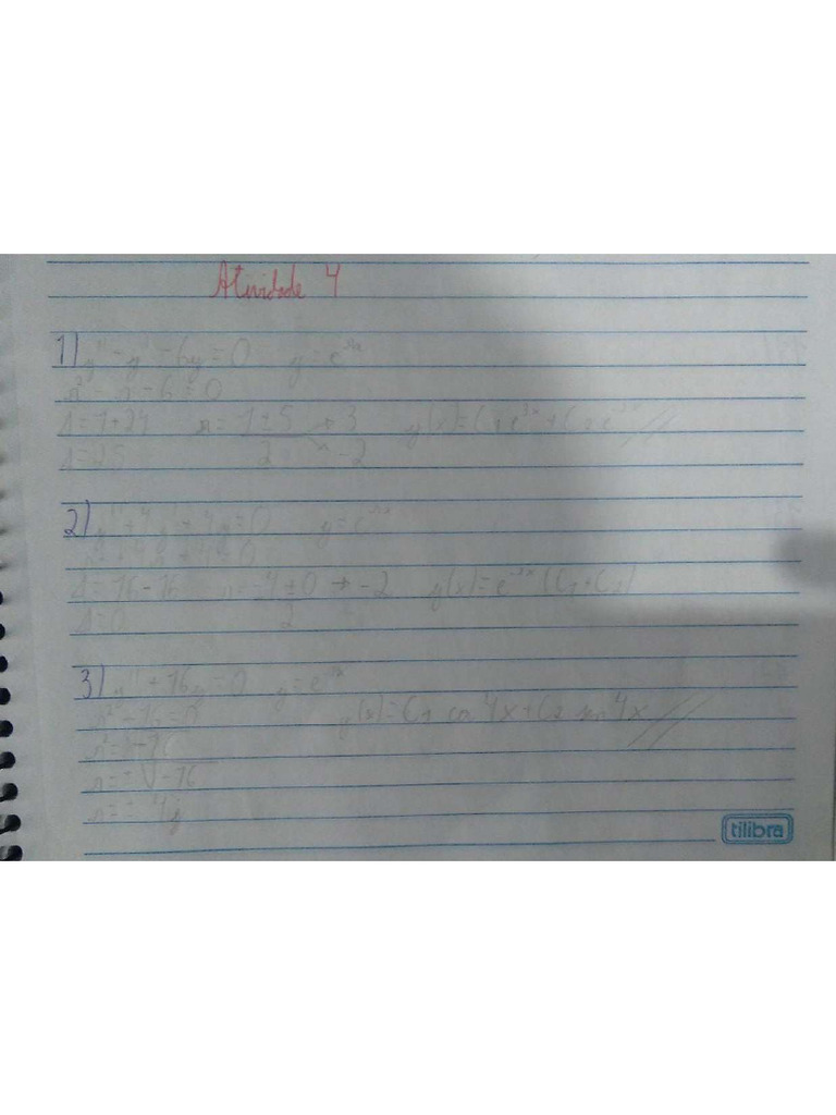 Lista 4 EDO PUC Minas - Poços de Caldas | PDF