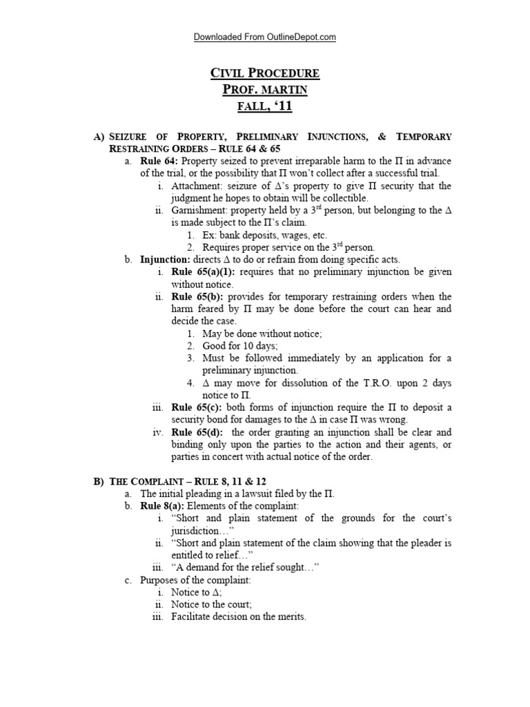 MSL Civ Pro Rules | PDF | Collateral Estoppel | Discovery (Law)