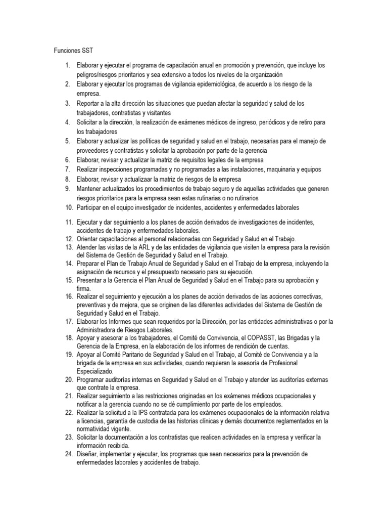 Funciones SST | Descargar gratis PDF | La seguridad informática | Seguridad