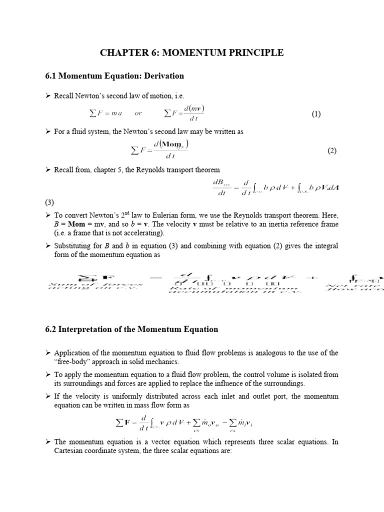 ME311 061 Chapter6 | PDF | Force | Momentum