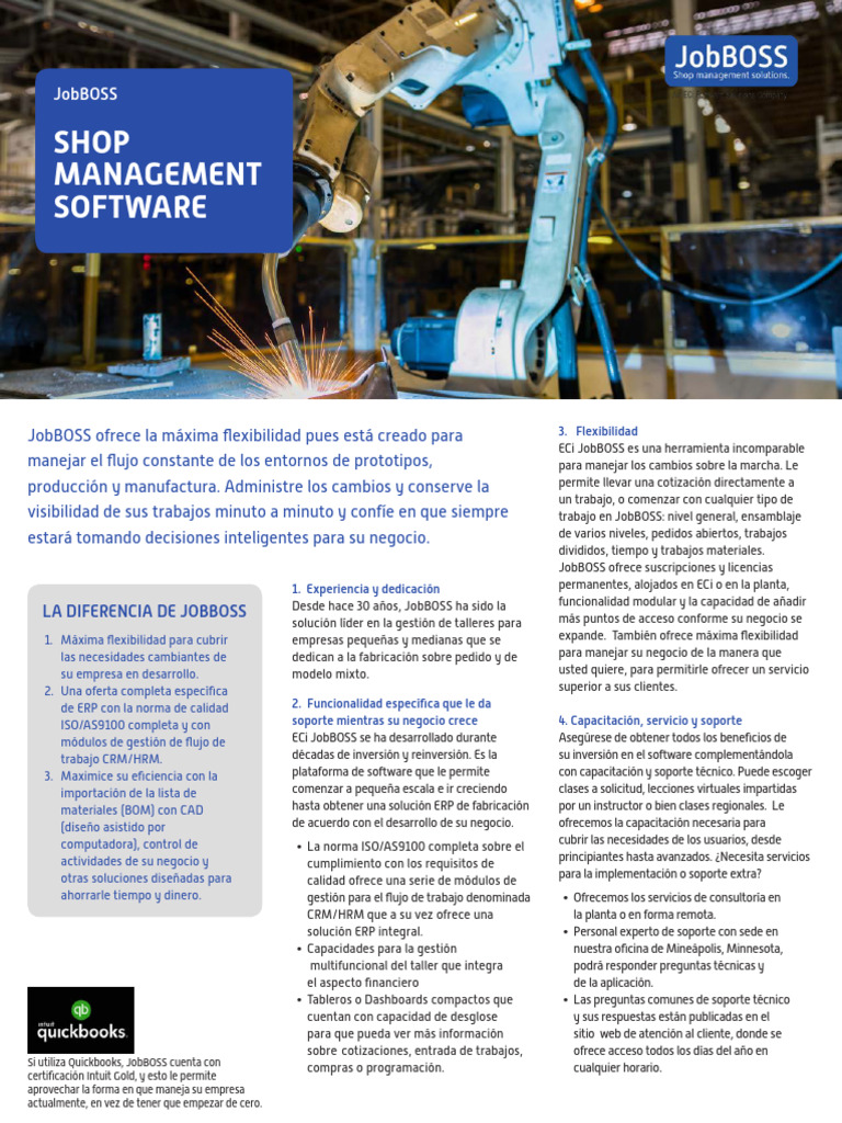 Factsheet JobBoss | PDF | Planificación de recursos empresariales ...