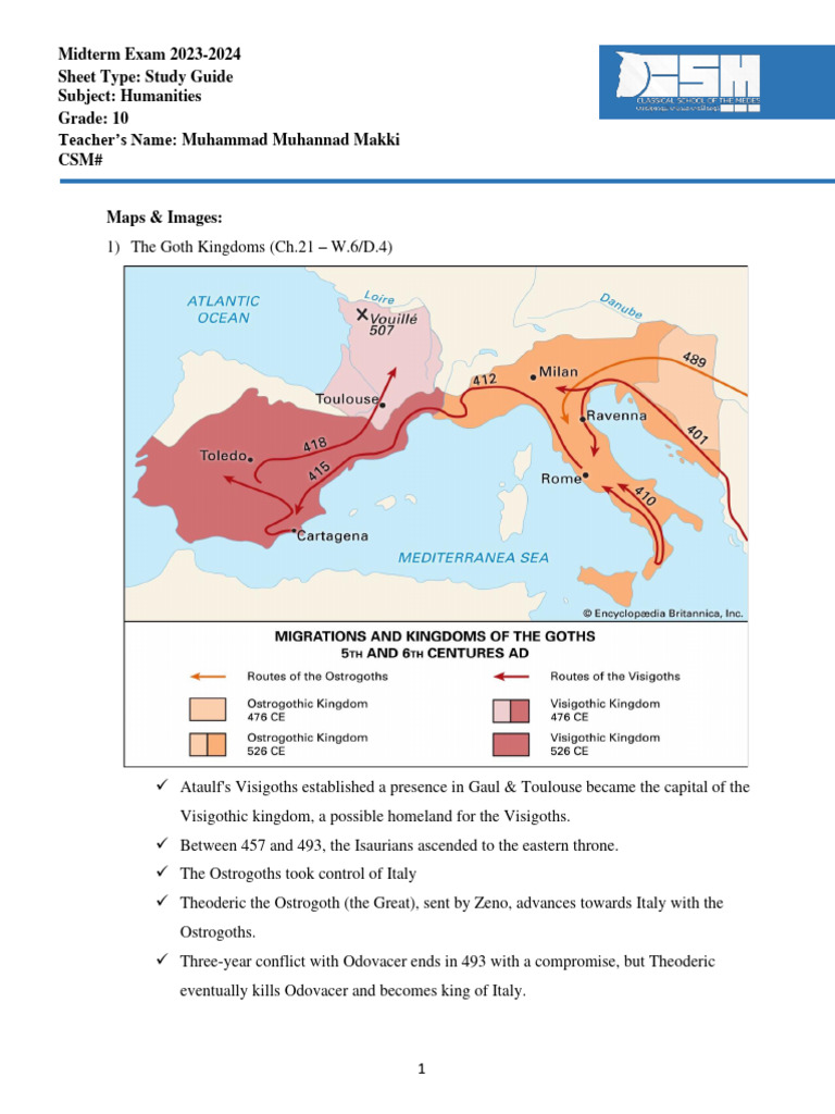 Gr10-Humanities-Midterm Exam-Maps | PDF