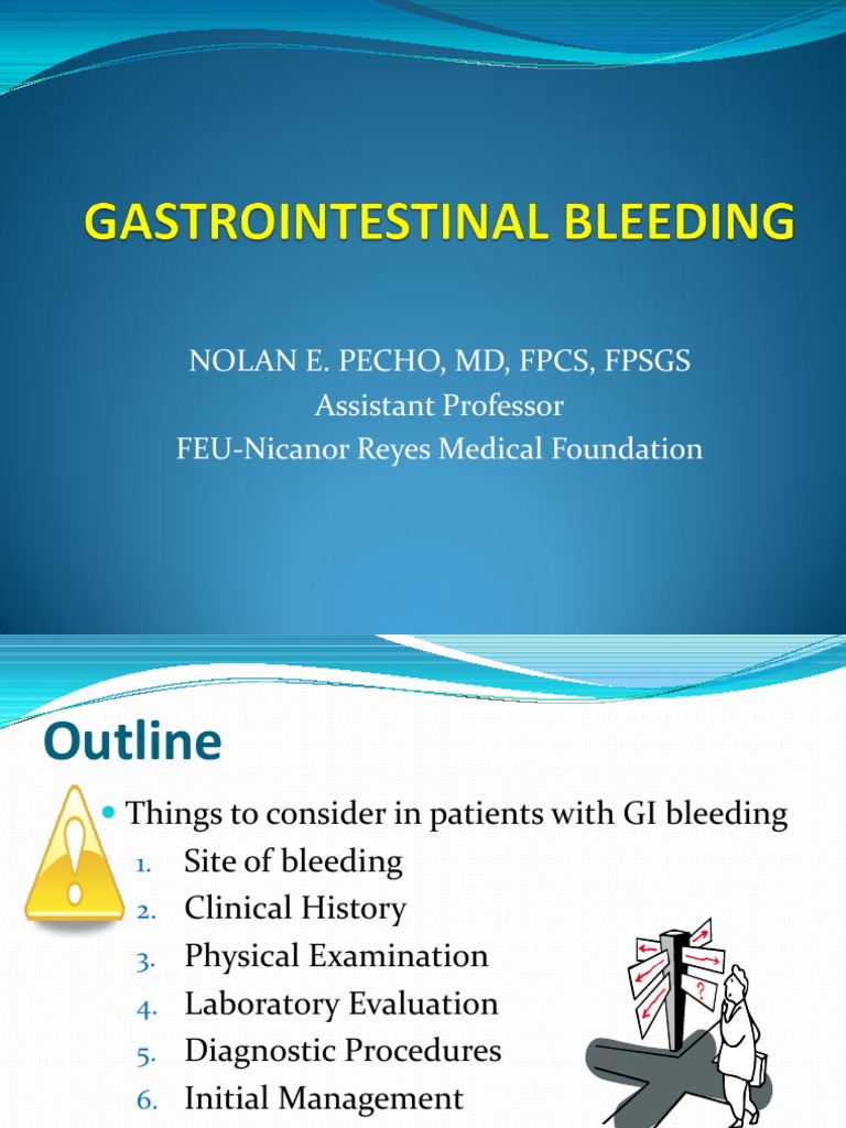 GI Bleeding: Diagnosis and Management | PDF | Bleeding | Digestive System