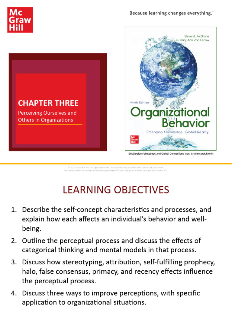MCSH OB9e CH03 Final | PDF | Self Concept | Stereotypes