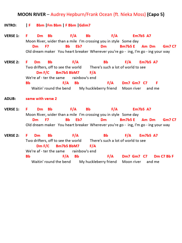 MOON RIVER - Nieka Moss | PDF | Art