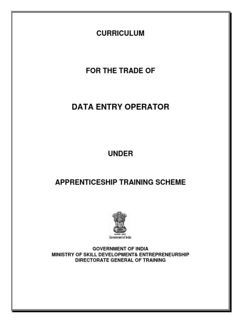 Data Entry Operator | PDF | Apprenticeship | Computer File Data Entry Operator | PDF | Apprenticeship | Computer File