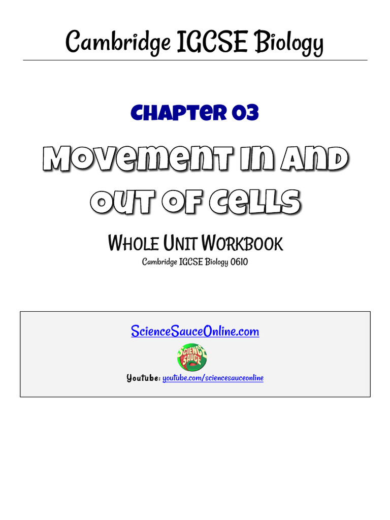 Cie Igcse Bio Chapter03 | PDF | Osmosis | Diffusion