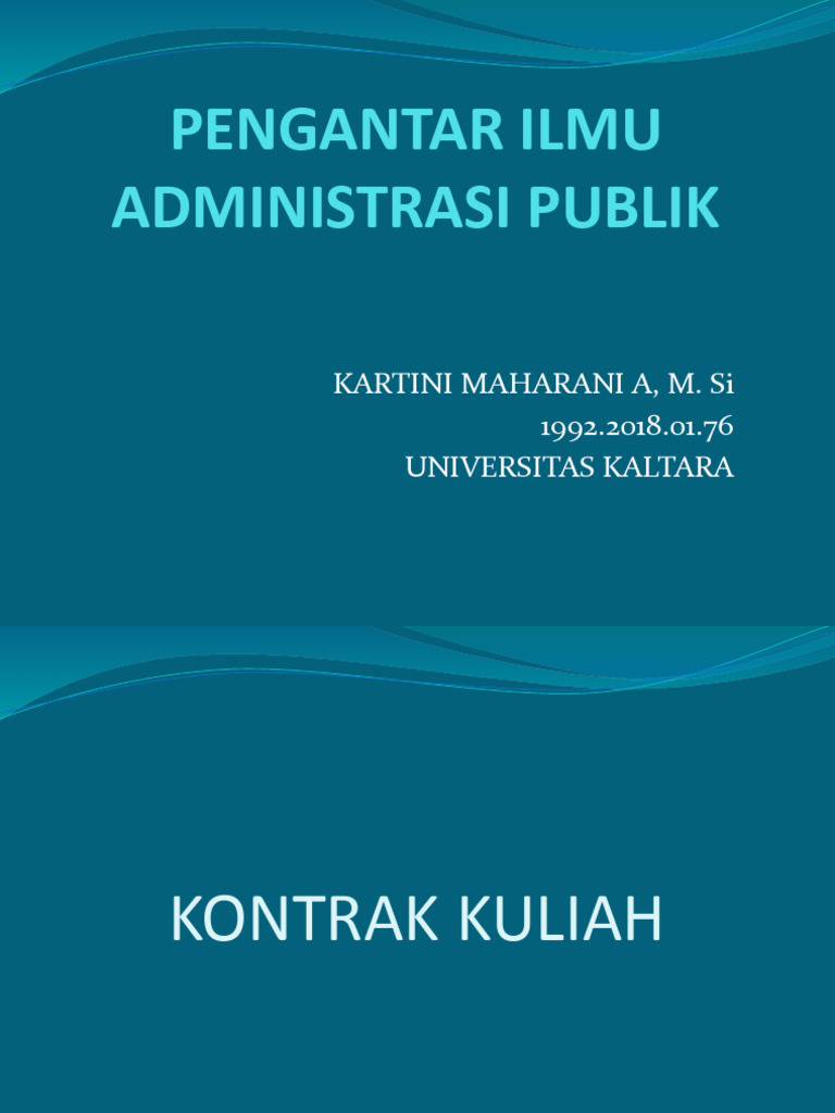 Dasar-Dasar Ilmu Administrasi Publik | PDF | Karier & Perkembangan