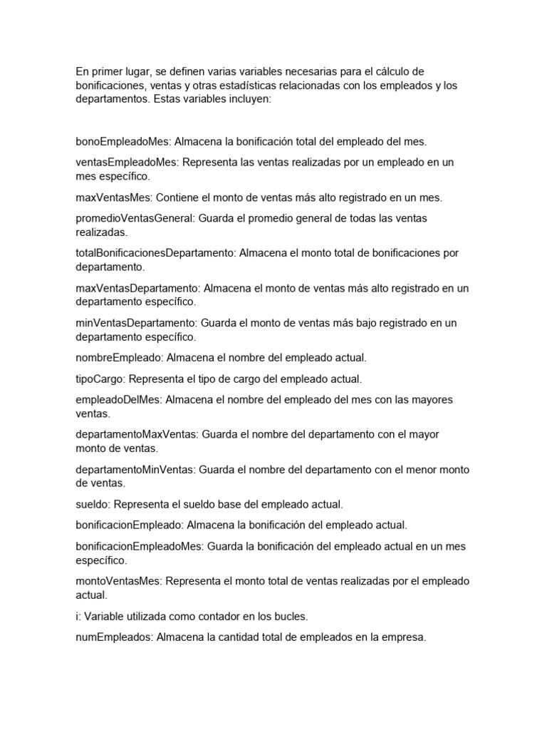 ENSAYO ALGORITMO | PDF | Variable (informática) | Matemáticas Aplicadas