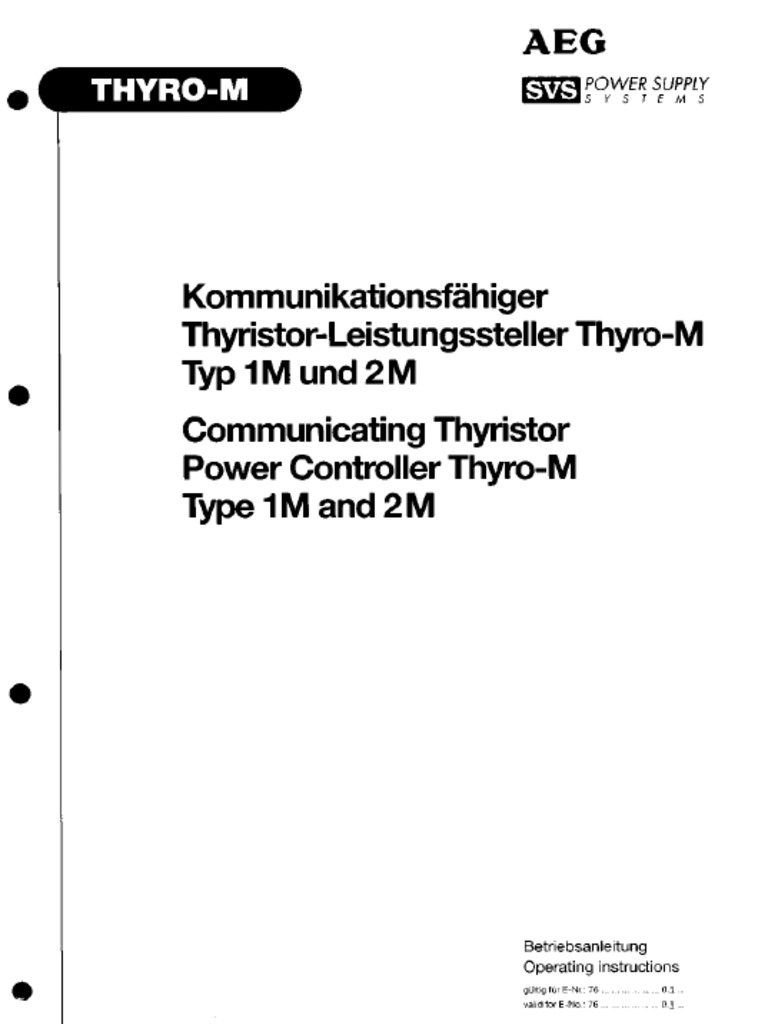 AEG Thyro M (1M, 2M, 3M) | PDF