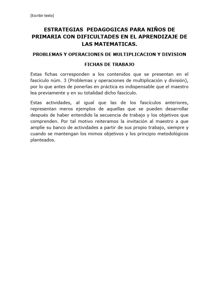 Estrategias Multiplicacion y Division | PDF | Algoritmos | Multiplicación
