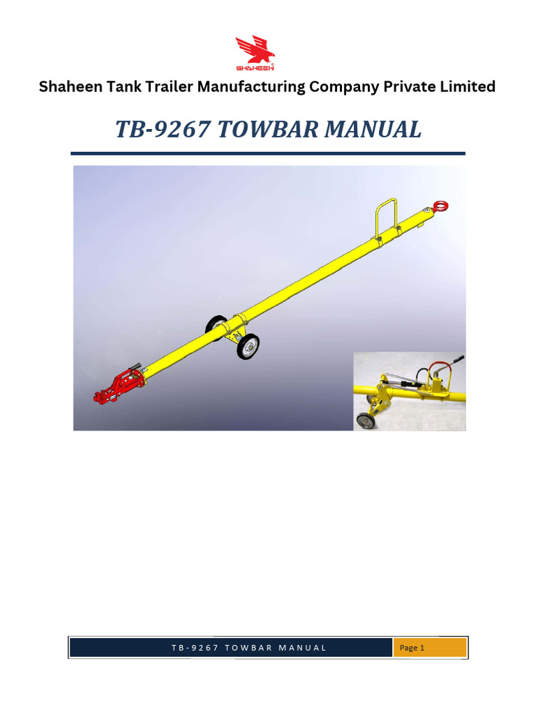 Shaheen Towbar Manual | PDF | Tractor