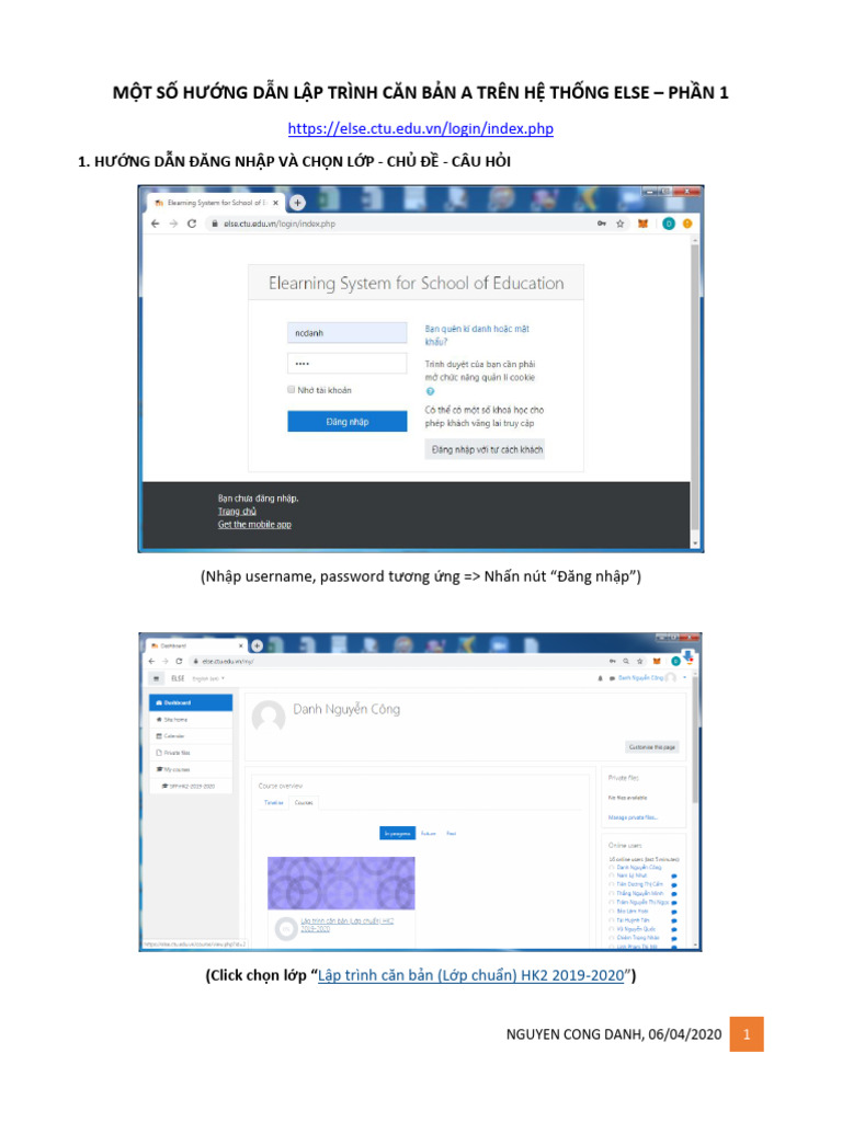 MOT SO HUONG DAN LAP TRINH CAN BAN A TREN HE THONG ELSE - PHAN 1 V1 (Encrypted) | PDF