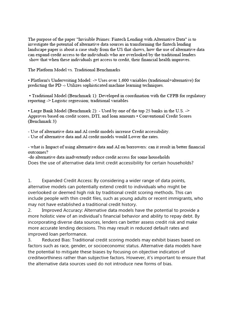 The Purpose of The Paper | PDF | Credit | Finance & Money Management
