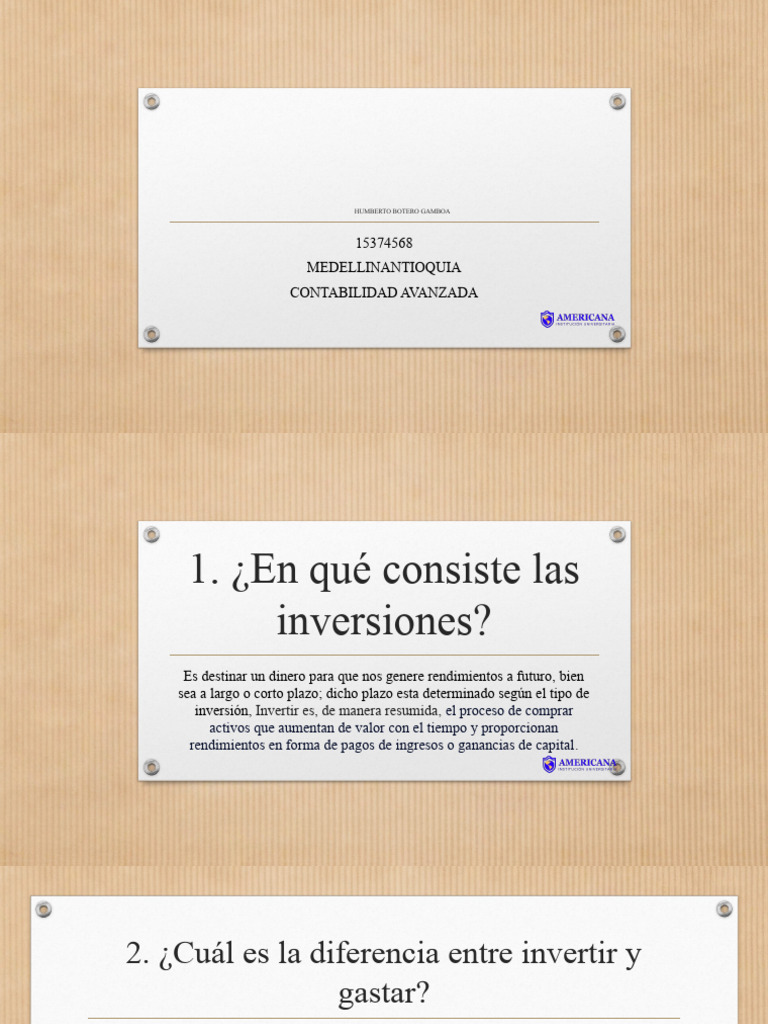 Semana 3 Presentacion Contabilidad Avanzada | PDF | Inversiones | Compartir (Finanzas)