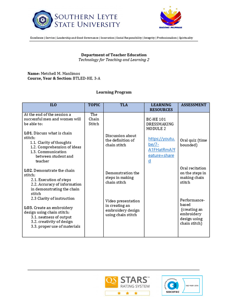 learning program manlimos final | PDF | Human Communication | Cognition