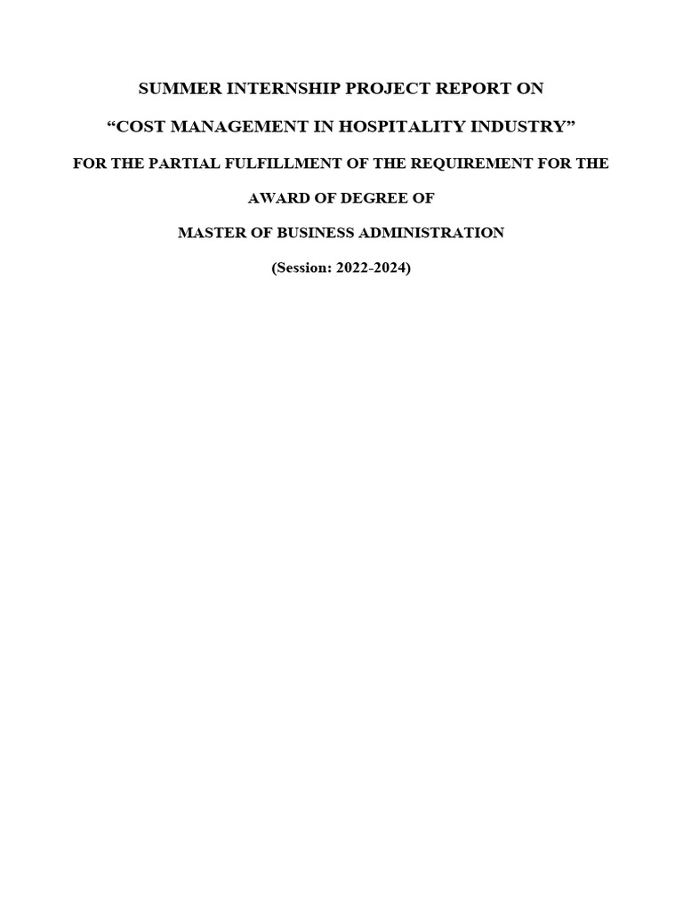 Summer Internship Report (Riya) | PDF | Swot Analysis | Mergers And ...