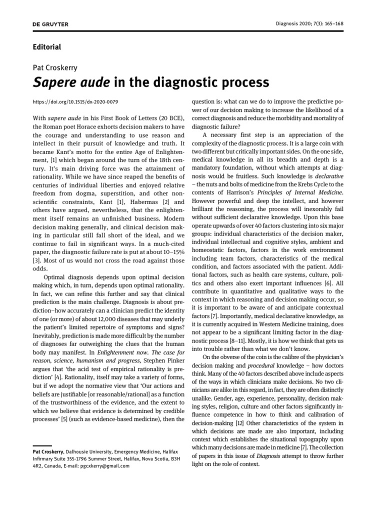 Diagnostic Decision-Making Insights | PDF | Machine Learning | Medical ...