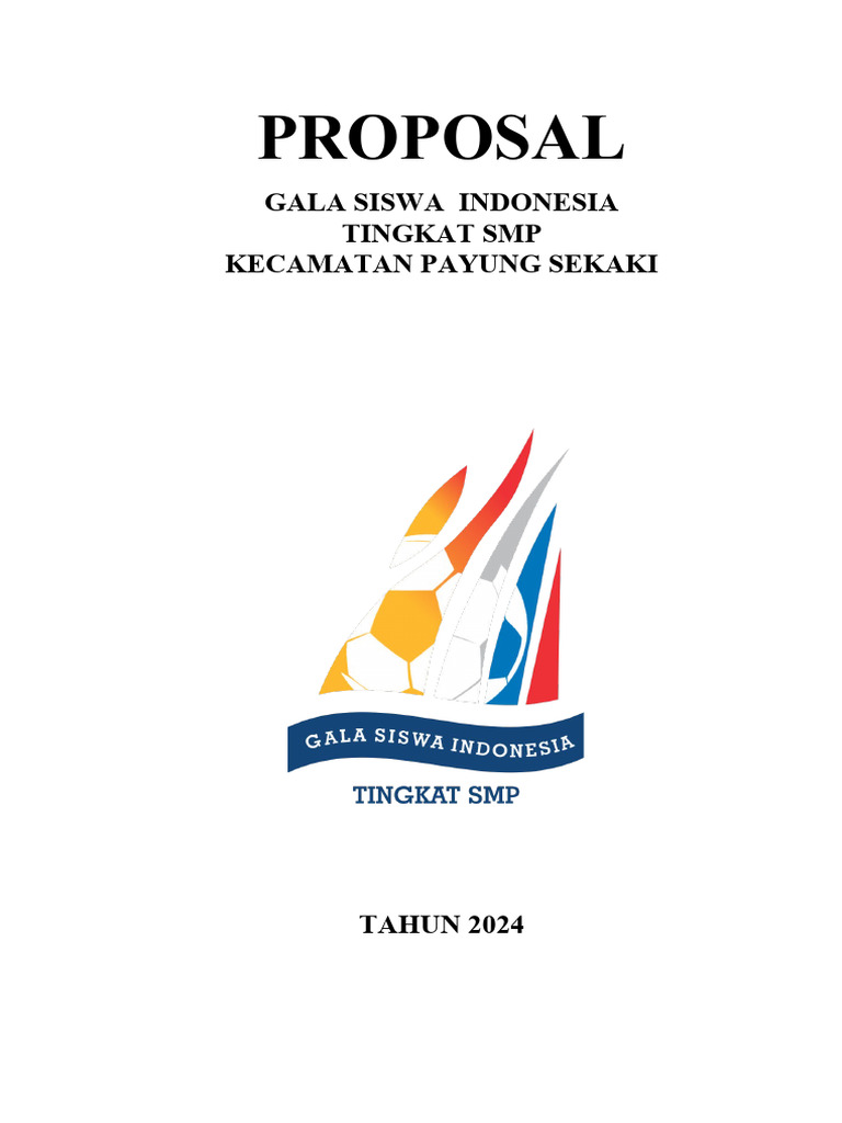 Proposal Kegiatan Gsi Kec - Payung Sekaki 2024 | PDF