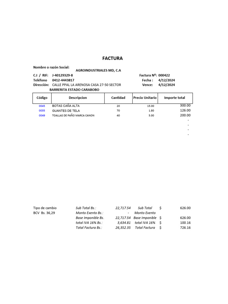 Plantilla Excel Factura Varios Ivas | PDF Plantilla Excel Factura Varios Ivas | PDF