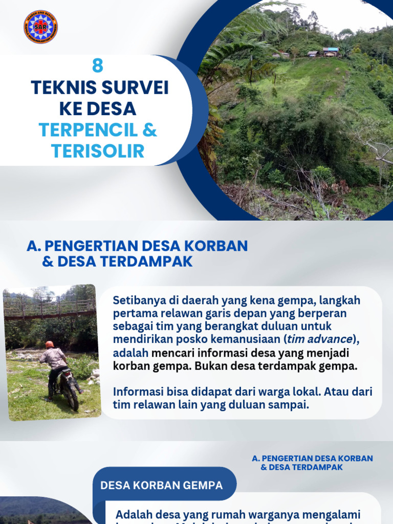 Survei Desa Terpencil Pascagempa | PDF