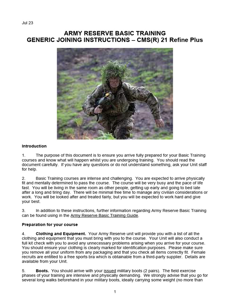 Army Reserve Basic Training Guide | PDF | Beard | Hair