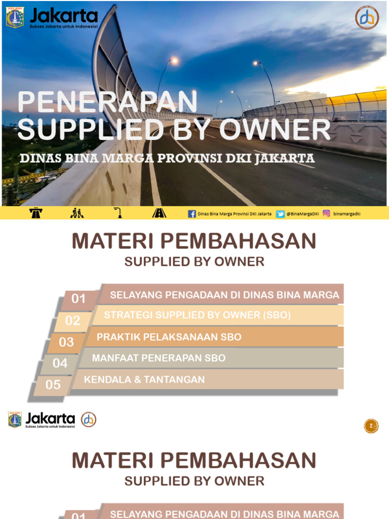 (SLIDE) SBO DKI Jakarta Bina Marga | PDF