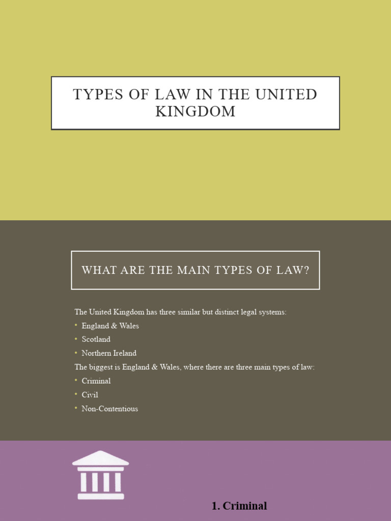Types of Law in the UK Explained | PDF