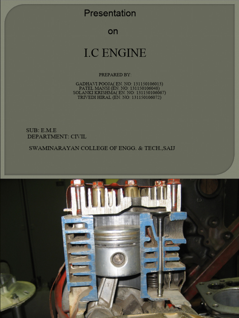 Overview of Internal Combustion Engines | PDF | Internal Combustion ...